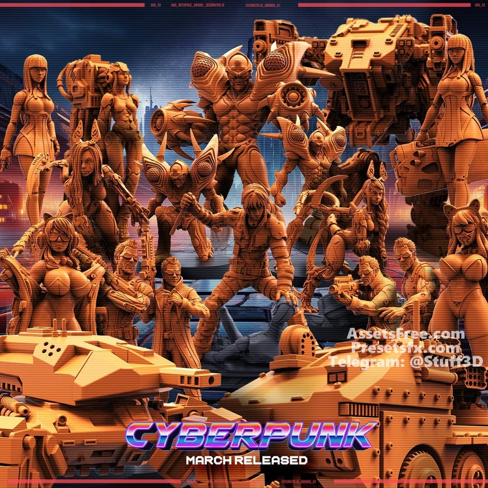 Papsikels Miniatures – Cyberpunk - March 2024 » Free High-Quality ...
