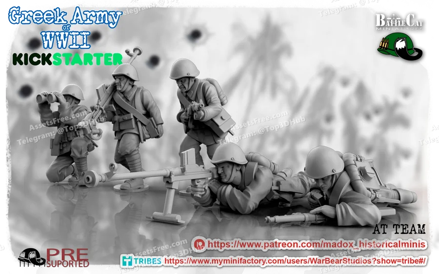 WWII Greek Army - AT team » Free High-Quality Models | AssetsFree.com