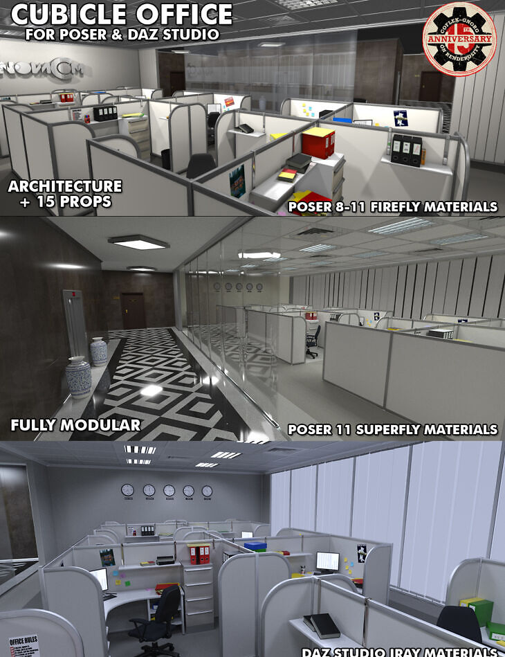 Cubicle Office » Free High-Quality Models | AssetsFree.com