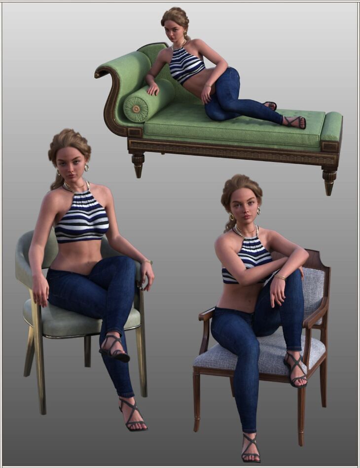 FG Sofa and Chairs Poses » Free High-Quality Models | AssetsFree.com