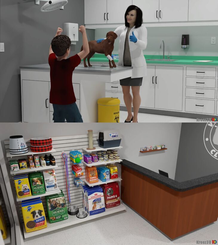 Vet Clinic for DAZ Studio » Free High-Quality Models | AssetsFree.com