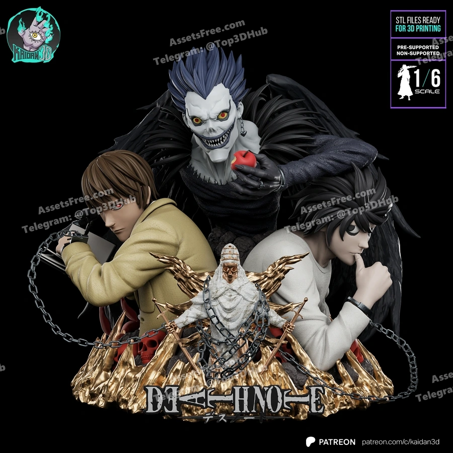 L vs Kira - Death Note » Free High-Quality Models | AssetsFree.com