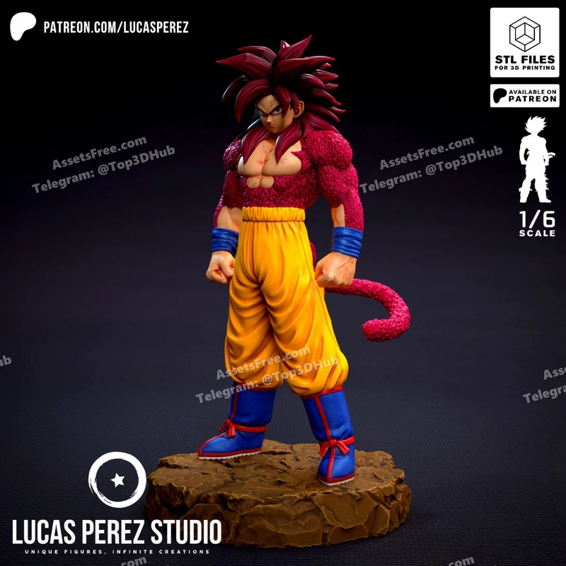 Son Goku Super Saiyan 4 » Free High-Quality Models | AssetsFree.com