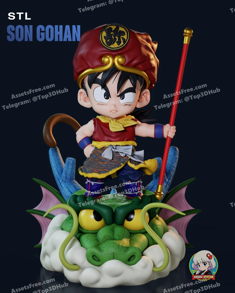 Kid Gohan Dragon Ball » Free High-Quality Models | AssetsFree.com