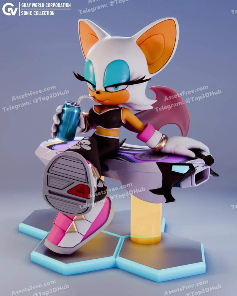 Rouge Sonic The Hedgehog » Free High-Quality Models | AssetsFree.com