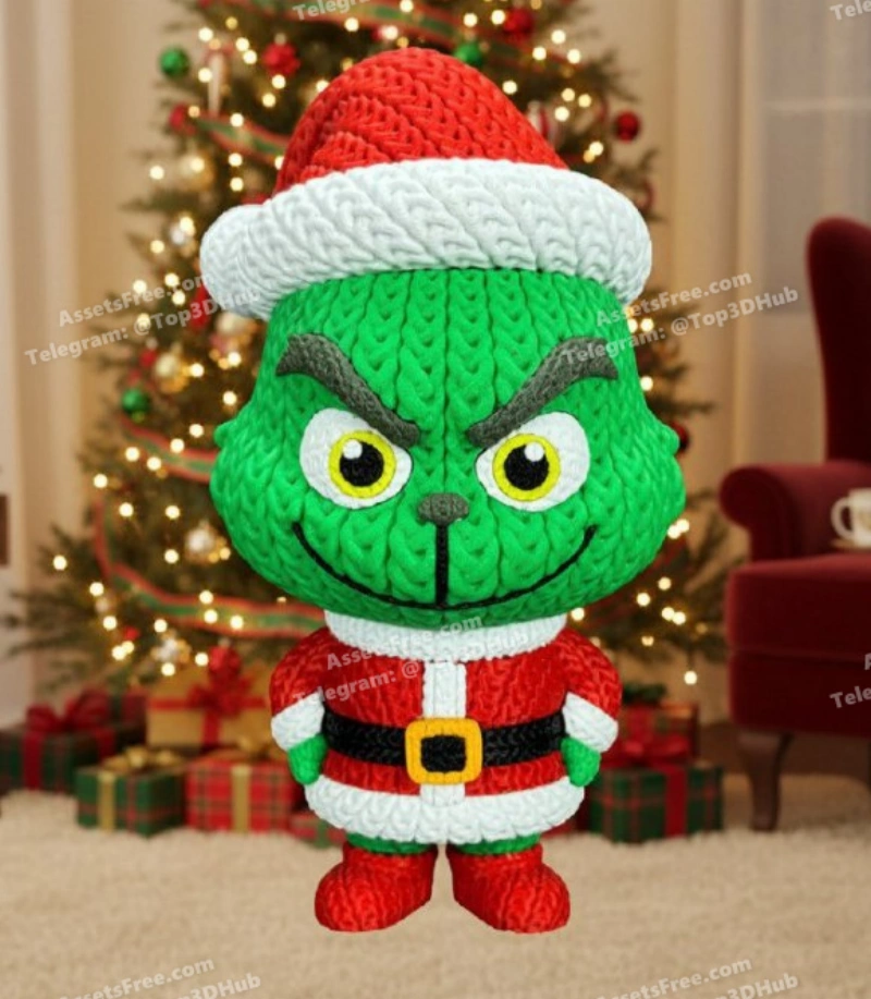 Grinch Knitted » Free High-Quality Models | AssetsFree.com