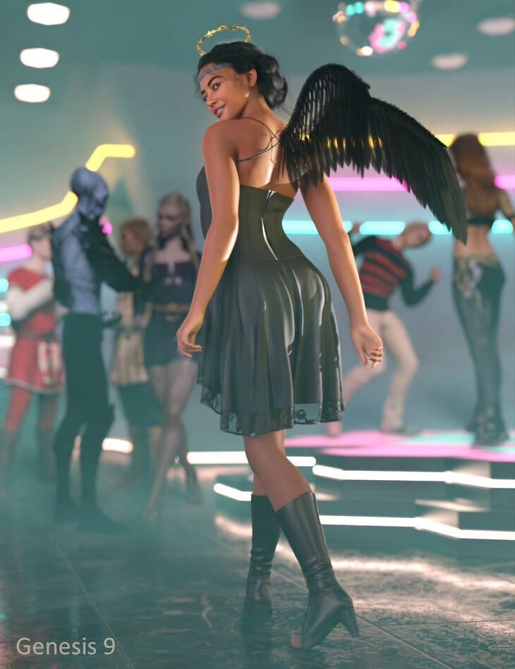 dForce Stellar Angel Outfit for Genesis 9 and Genesis 8 Female » Free ...